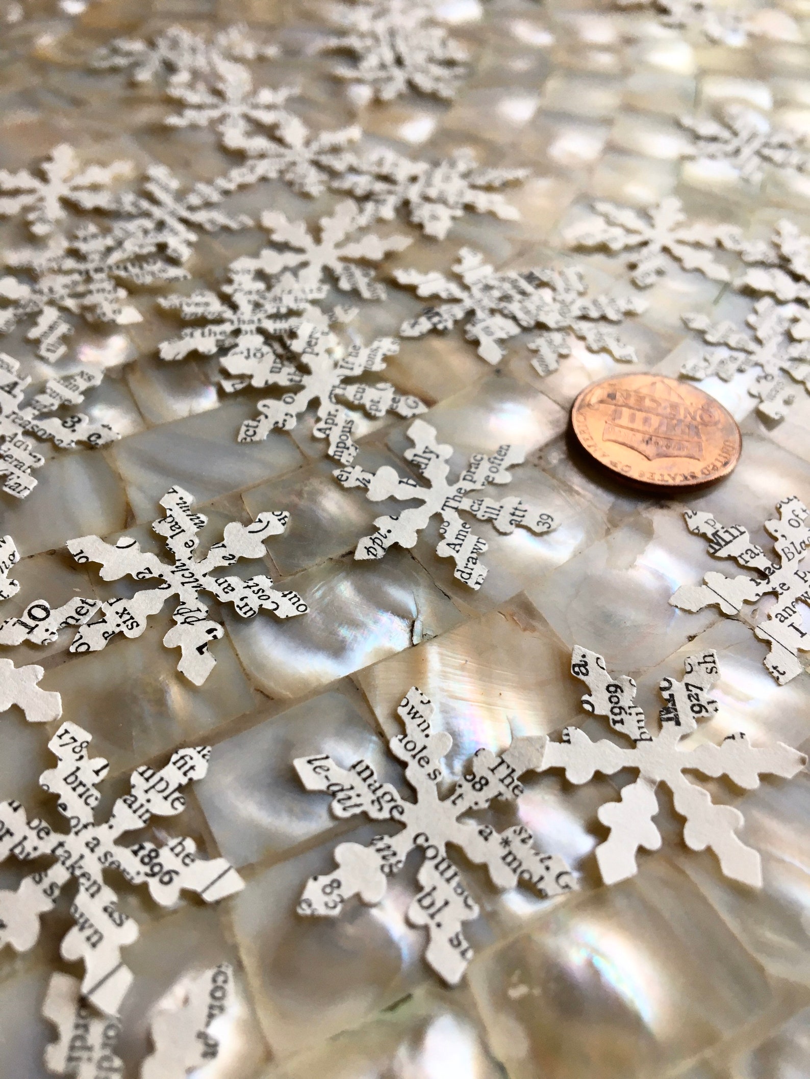 Snowflake Book Page Confetti | Book Page Table Scatter | Christmas ...