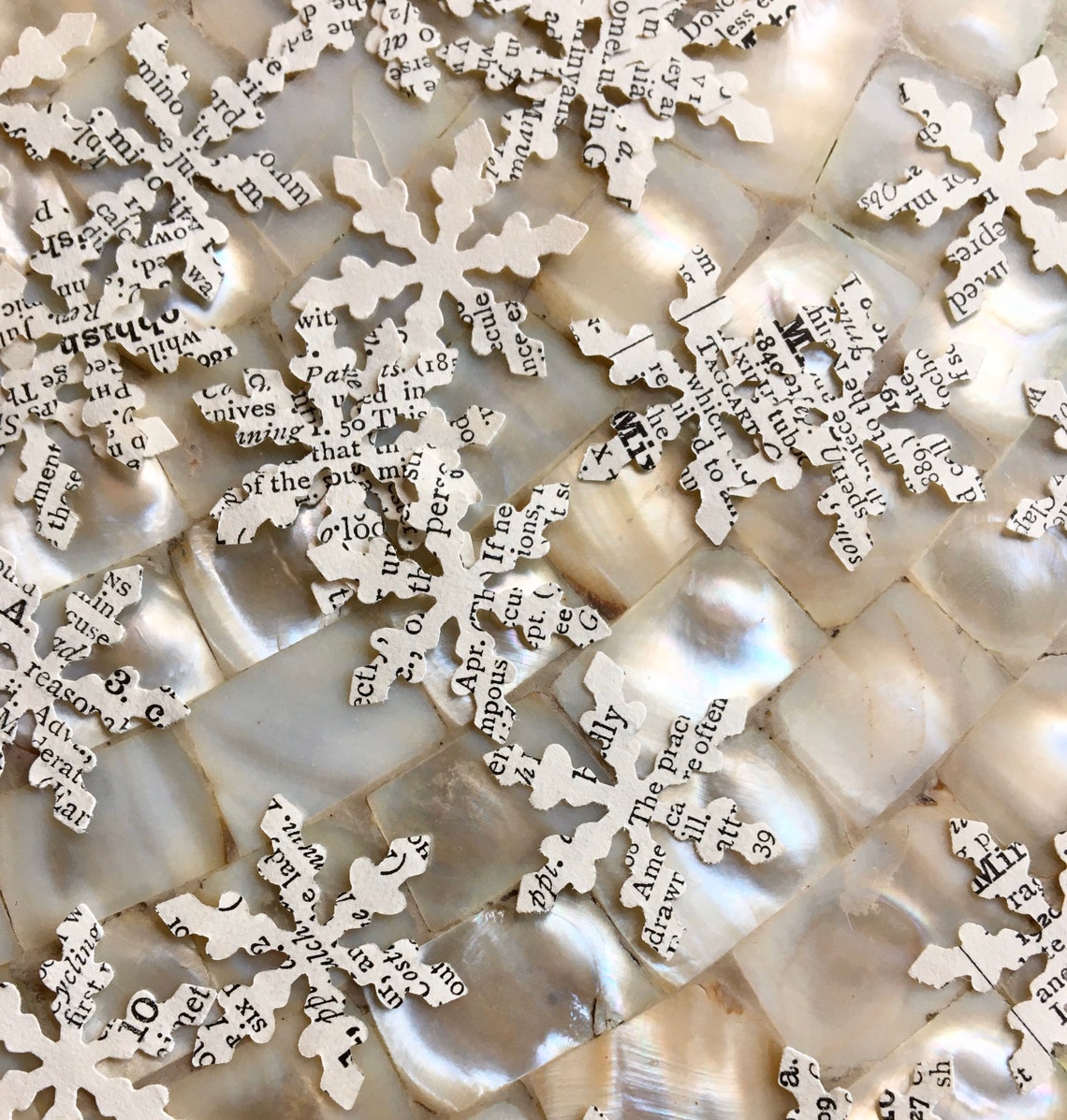 Snowflake Book Page Confetti | Book Page Table Scatter | Christmas ...
