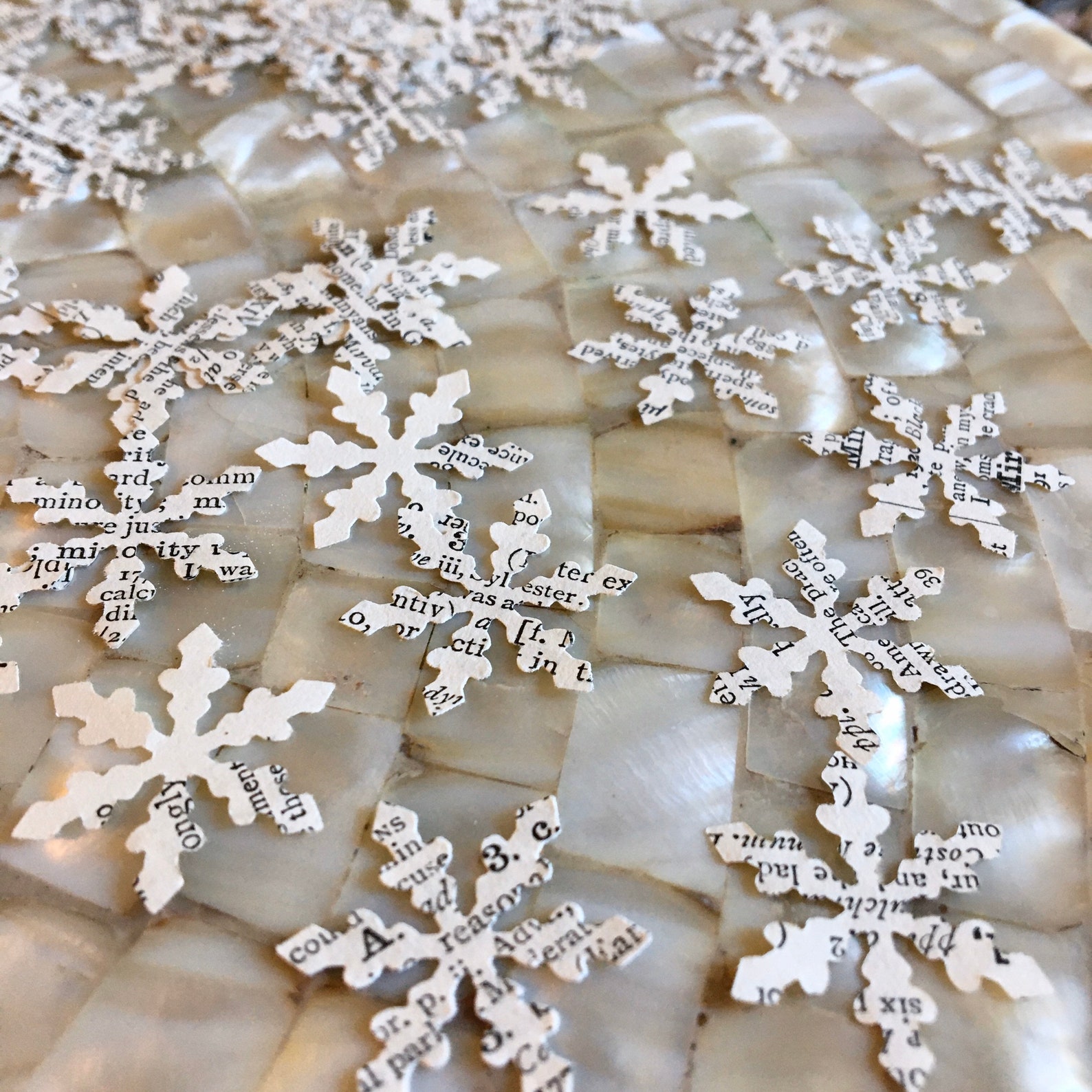 Snowflake Book Page Confetti | Book Page Table Scatter | Christmas ...