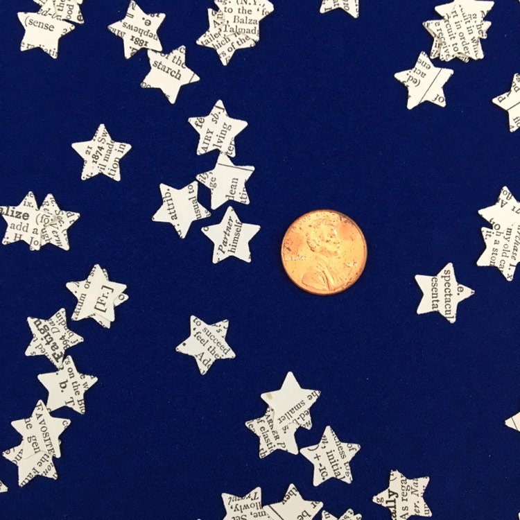 Star Book Page Confetti, Star Table Scatter, Star Confetti - Etsy