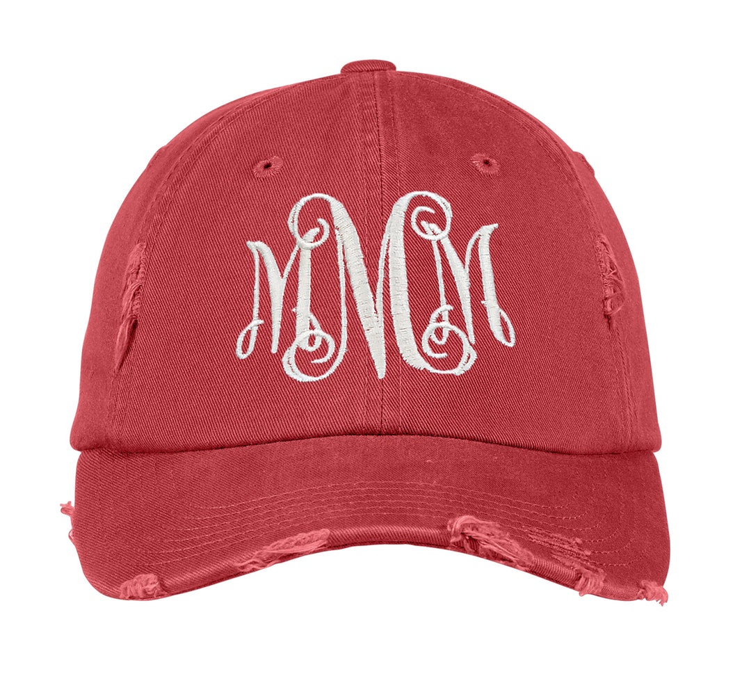 Monogram Hat | Monogram Cap | Personalized Hat | Distressed Hat ...