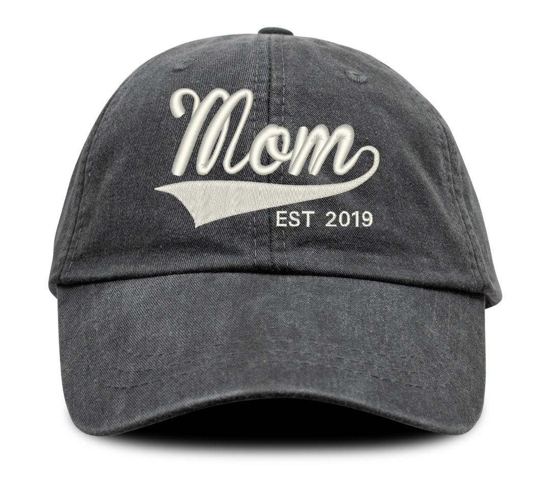 Mom Hat, Mom Est Hat, Mothers Day Hat, Mothers Day Gift, Embroidered ...
