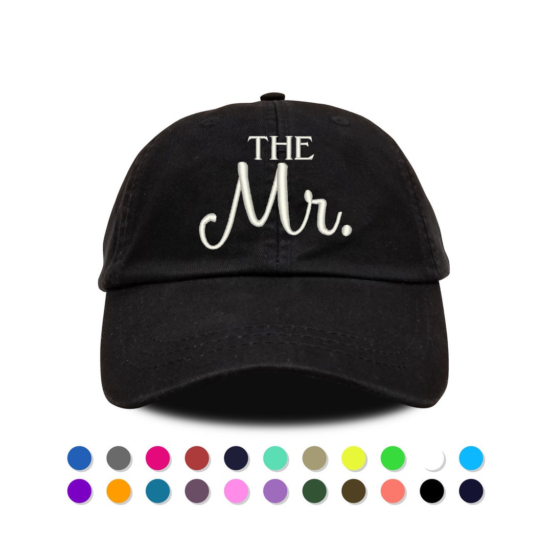 The Mr. Embroidered Hat: Cotton Twill Groom Honeymoon Gift - Etsy