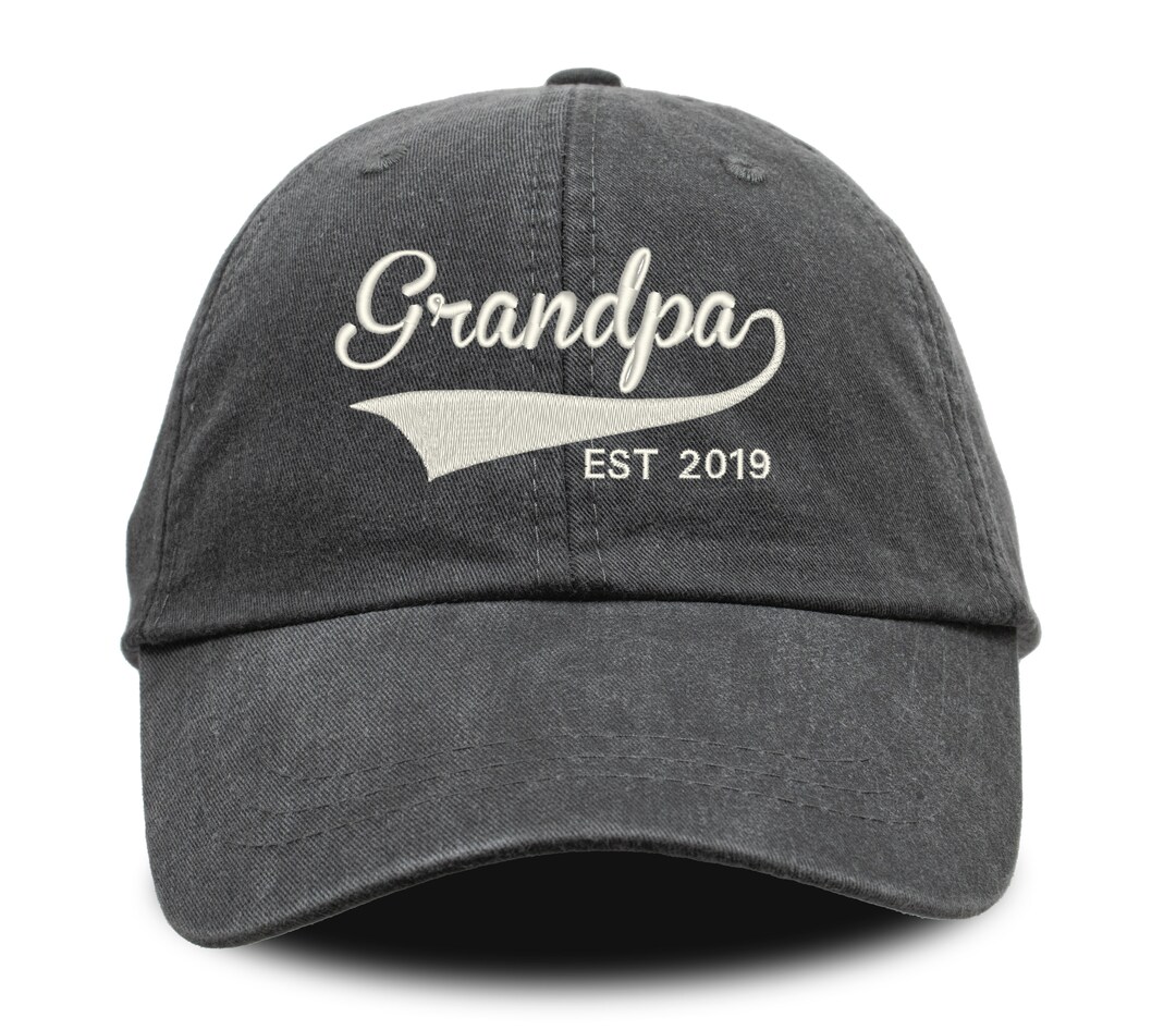 Personalized Grandpa Hat: Embroidered Dad Hat With Established Year - Etsy