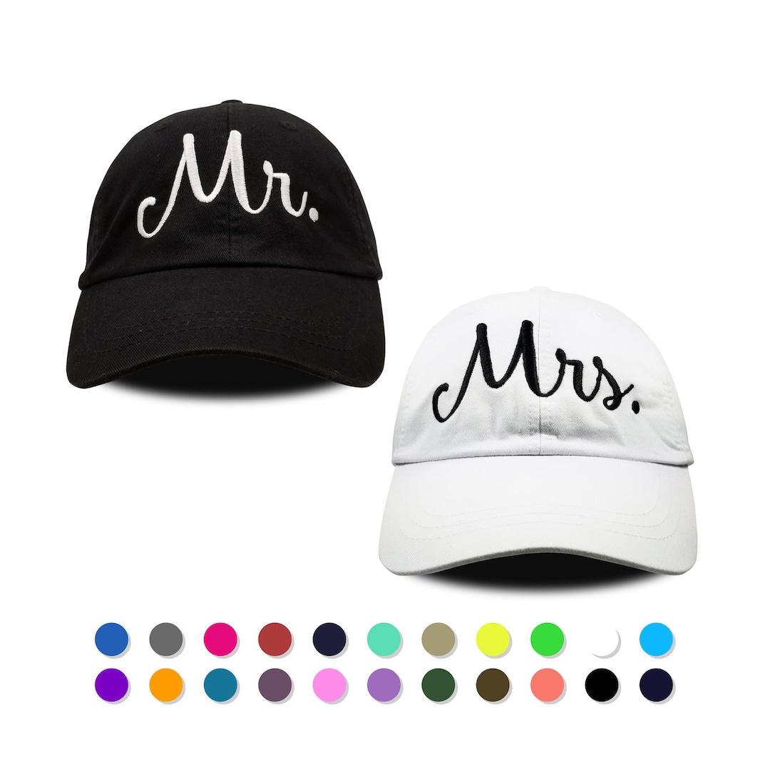 Mr and Mrs Hats, Mr and Mrs Dad Hats, Honeymoon Hats, Mr Mrs Baseball ...