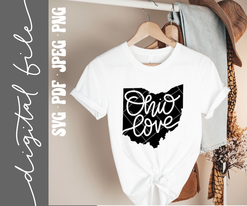 Ohio Love SVG File - Handlettered SVG Design - Sign Making SVG - Vinyl ...