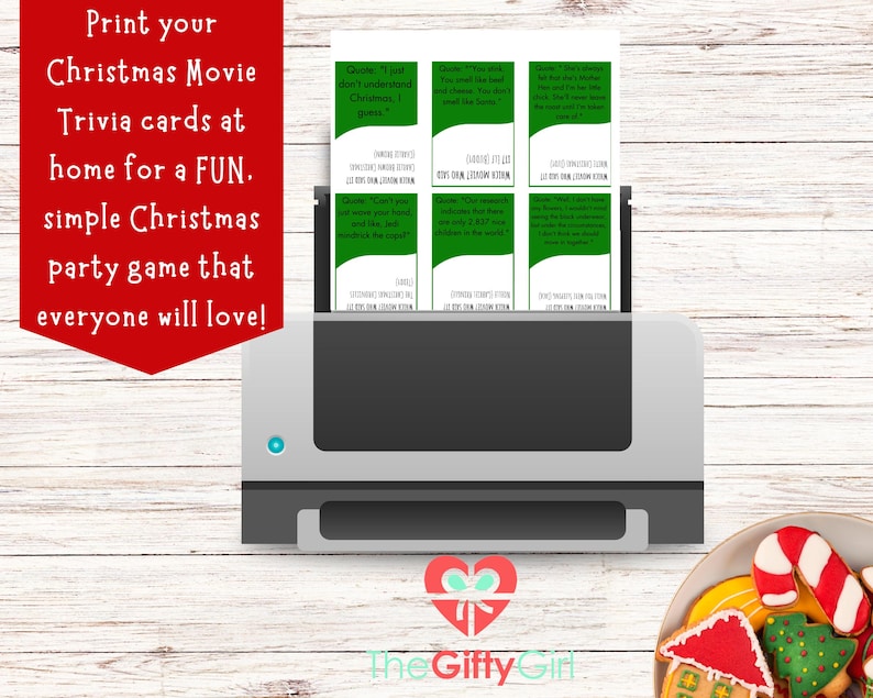 Printable Christmas Movie Trivia Cards| Fun Family Christmas Game ...