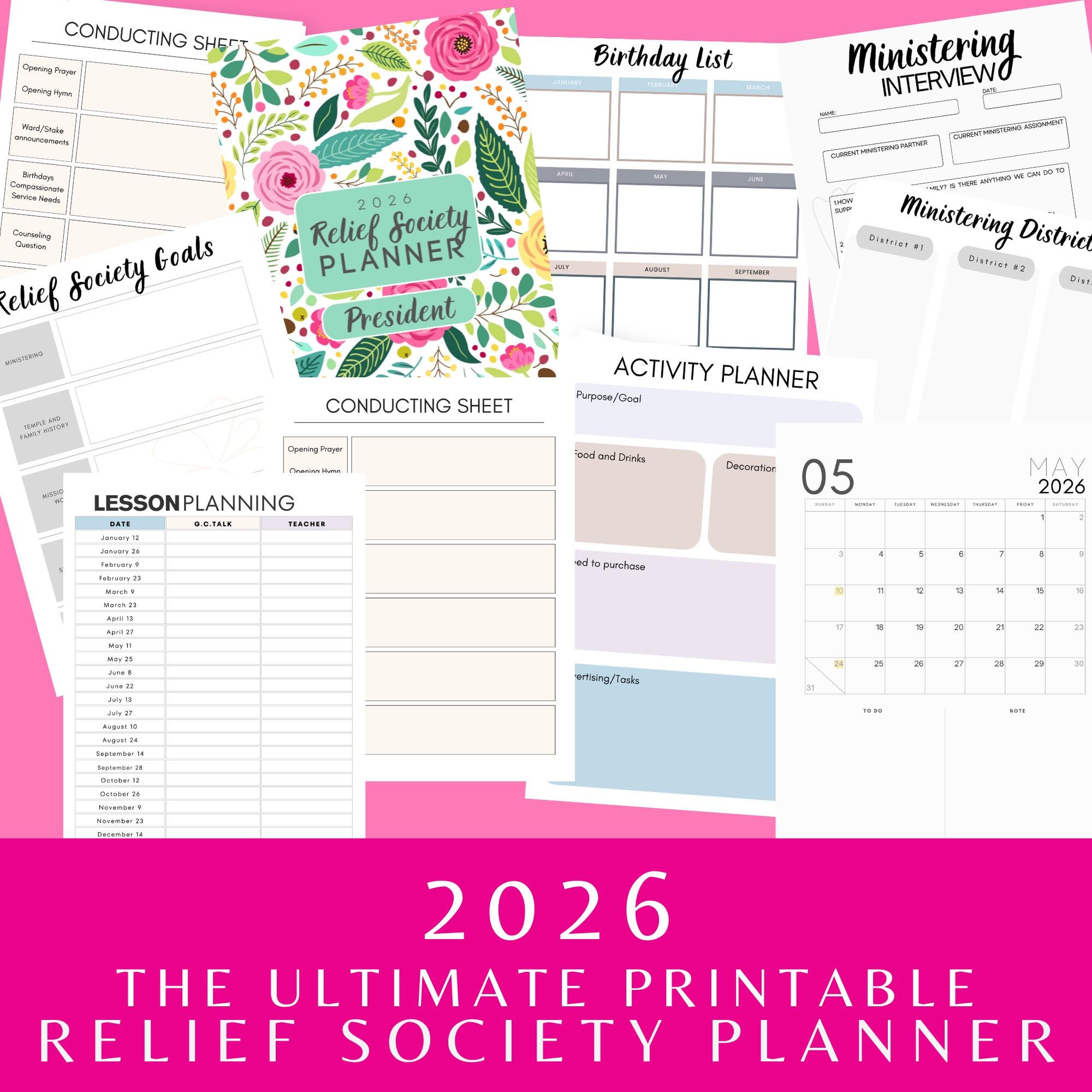2026 Ultimate Relief Society Planner Printable | LDS Relief Society ...