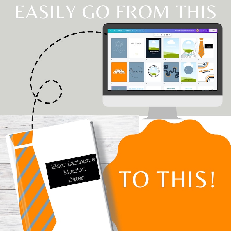 LDS Missionary Photo Book Canva Template | 11" X14" Elder Memory Book ...