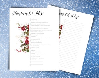 Printable To-do List/checklist || Winter, Christmas Tree || Letter/a4 ...