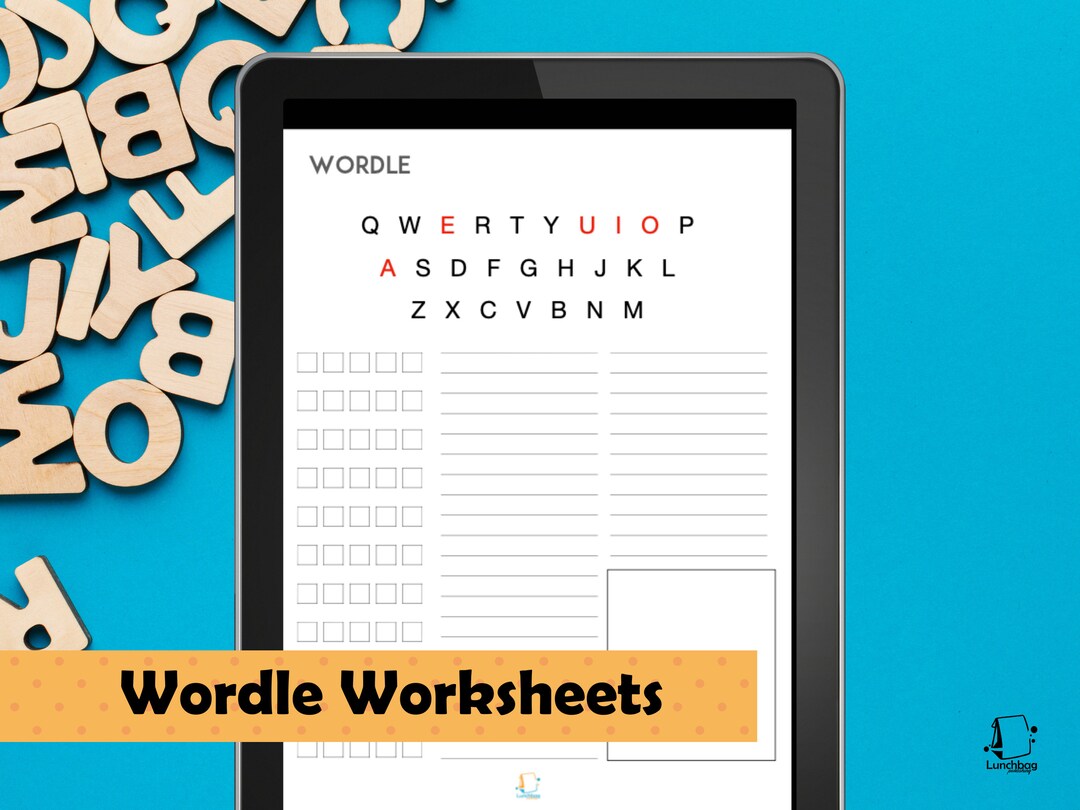 WORDLE Worksheet - PDF / Printable - Etsy