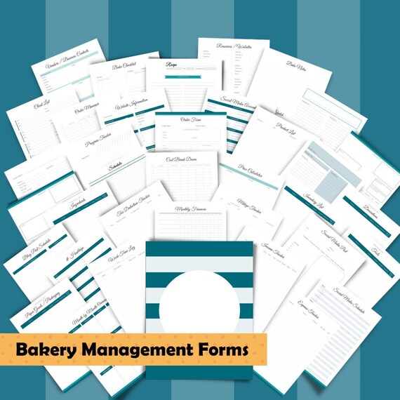 Bakery Management Forms Printable Pdfs | Etsy