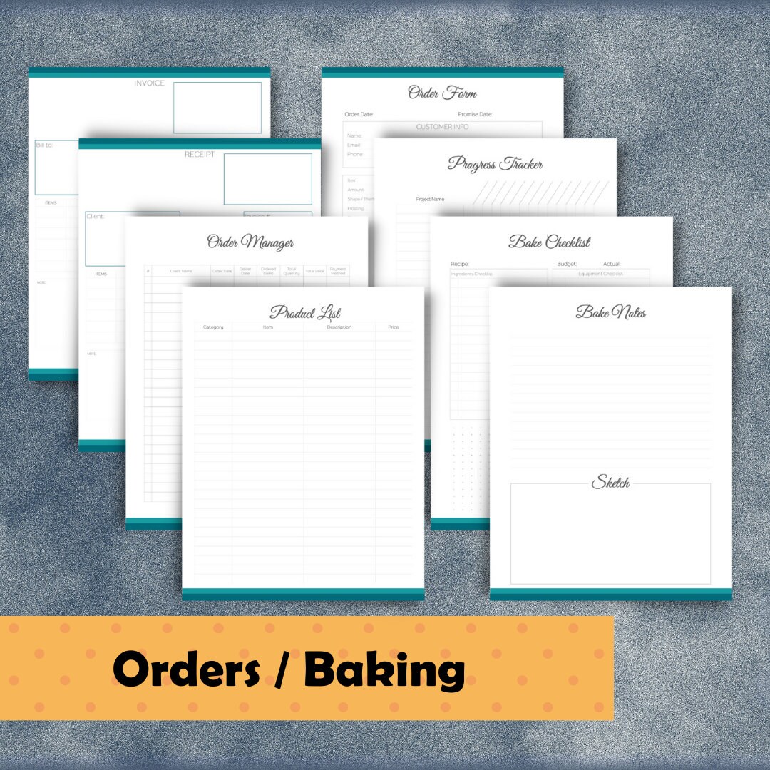 Bakery Management Forms Printable Pdfs | Etsy