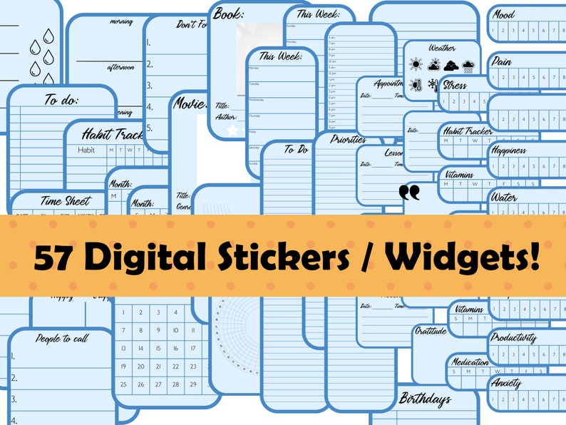 Digital Planner Widgets / Stickers / for Customizing Digital Planners ...