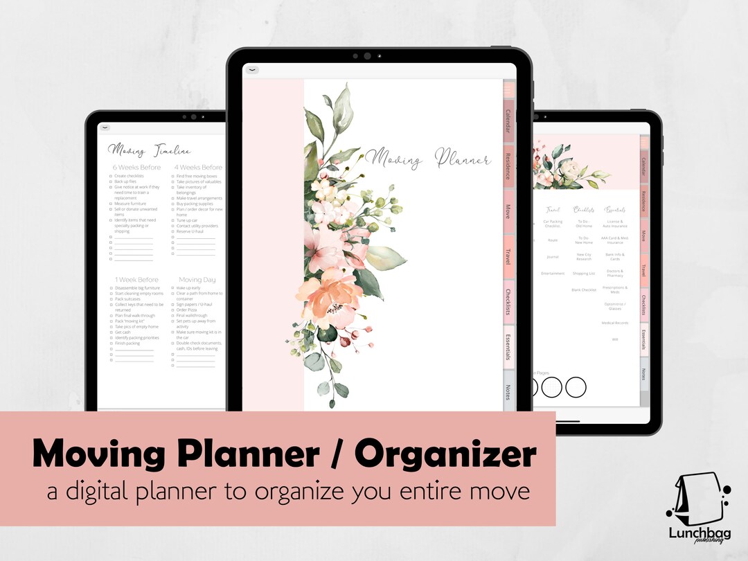 Digital Moving Planner | Moving House Organizer | Checklists, Organize ...