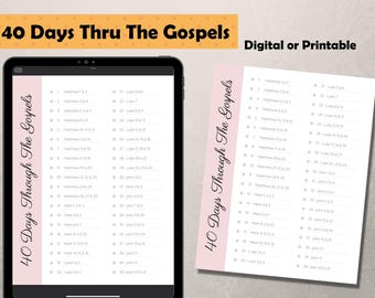 40 Days Through the Bible Reading Plan / With Links to Read Scripture ...