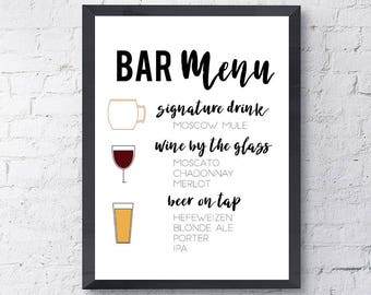 Custom Cursive Poster - Etsy