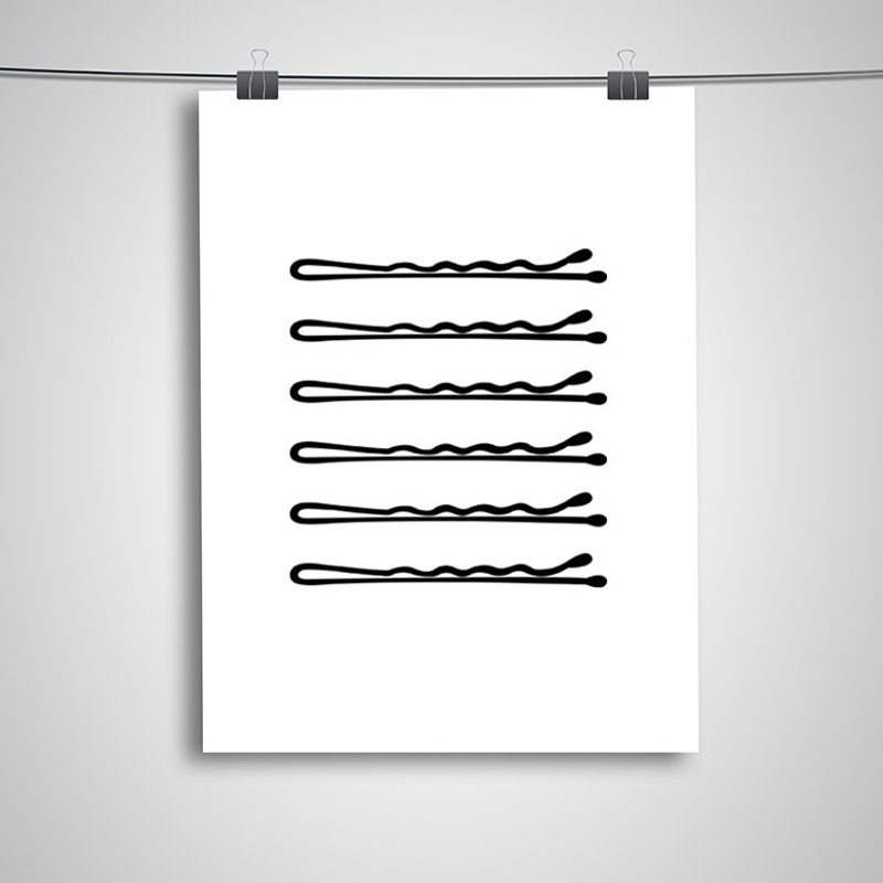 Bobby Pin Print - Etsy
