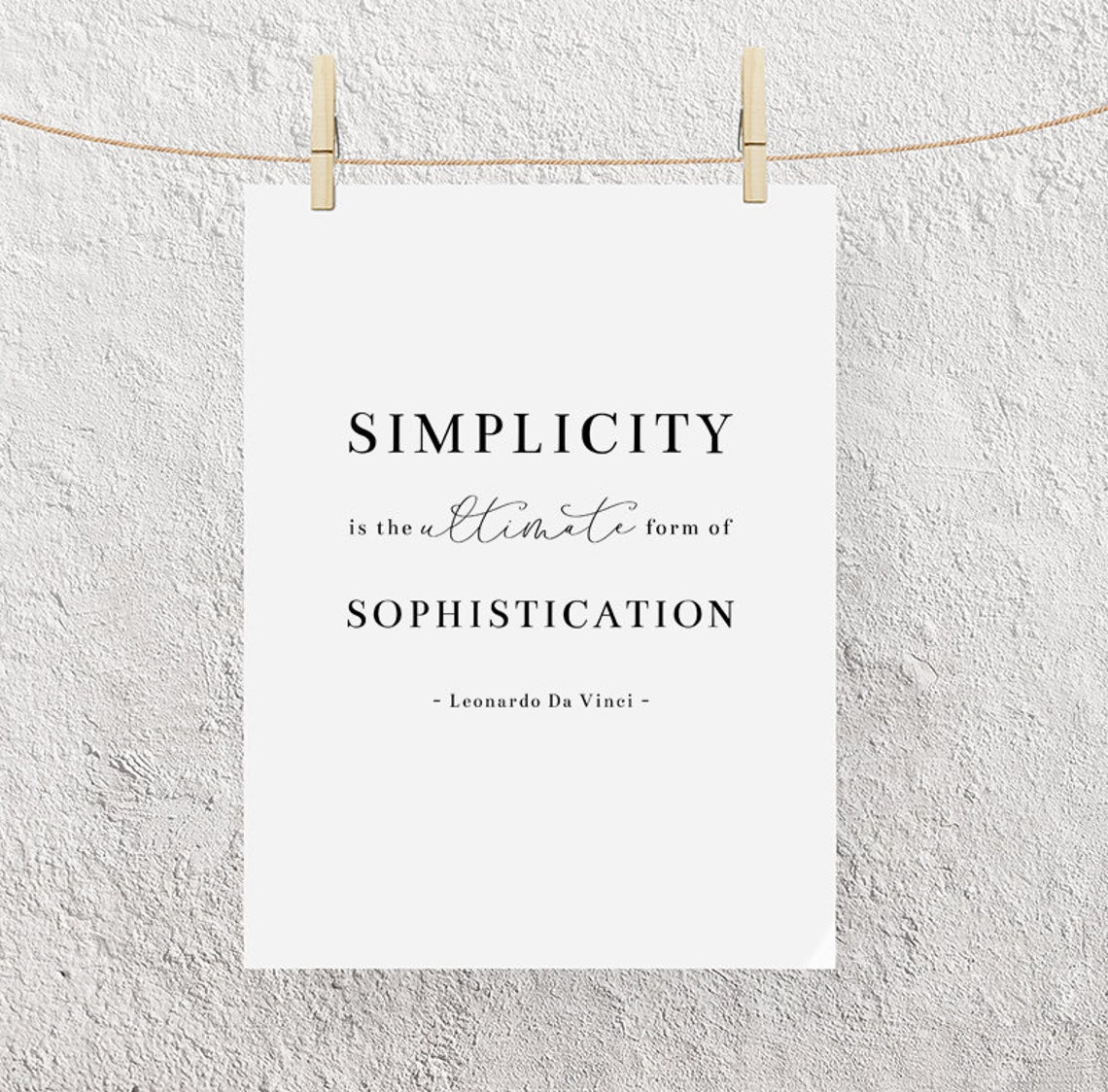 Simplicity is the Ultimate Form of Sophistication Leonardo - Etsy