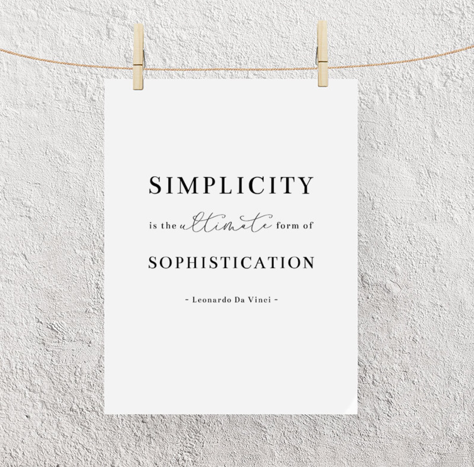 Simplicity is the Ultimate Form of Sophistication Leonardo - Etsy