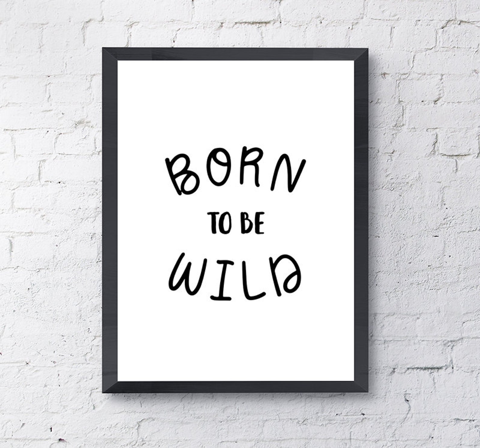 Born to Be Wild Quote | Fun Children's Kid's Girls Room Nursery Print ...