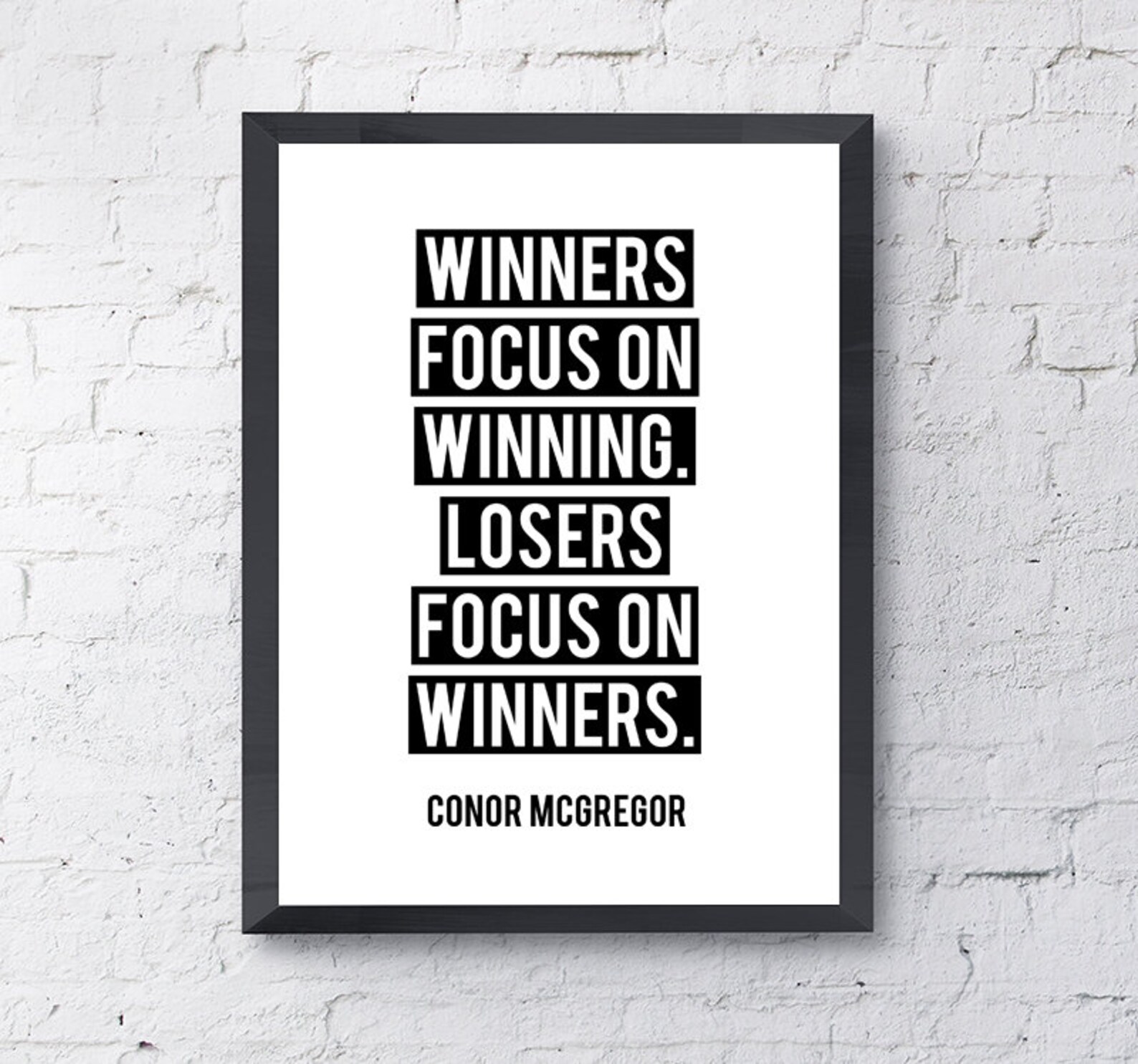 Winners Focus On Winning. Losers Focus On Winners Conor | Etsy
