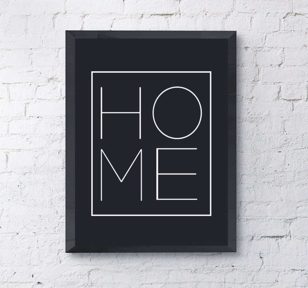 Typography "home" Instant Digital Download Print, Modern Home Living ...