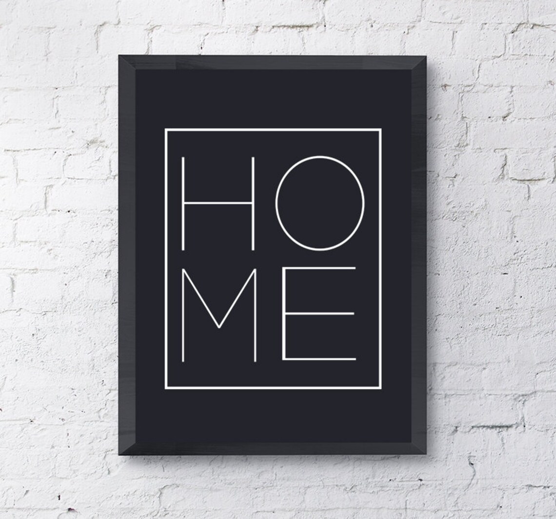 Typography home Instant Digital Download Print | Etsy
