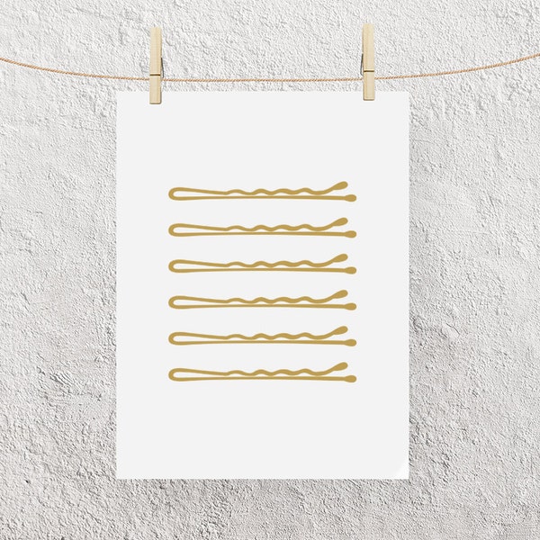 Bobby Pin Print - Etsy