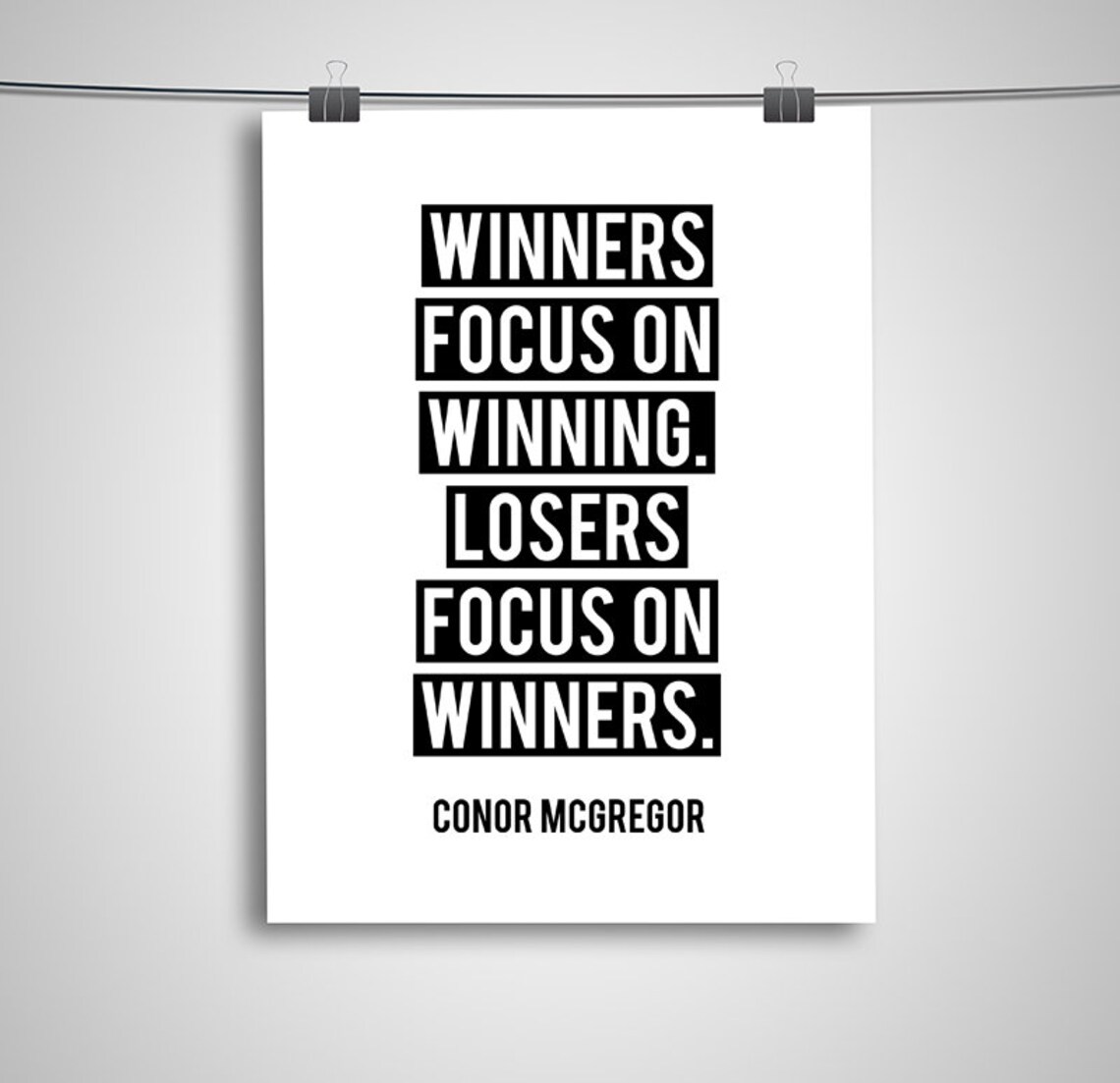 Winners Focus On Winning. Losers Focus On Winners Conor | Etsy