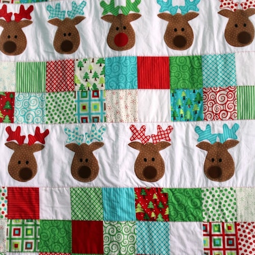 Reindeer Games PDF Quilt Pattern christmas reindeer - Etsy
