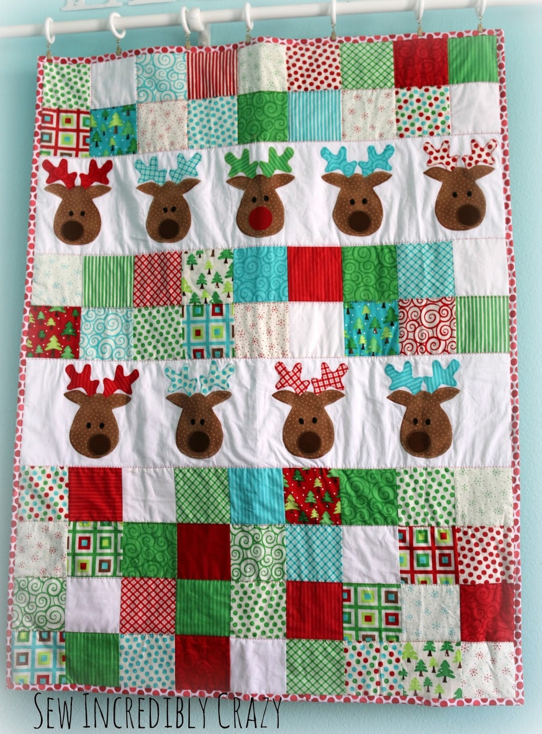 Reindeer Games PDF Quilt Pattern {christmas} {reindeer} - Etsy