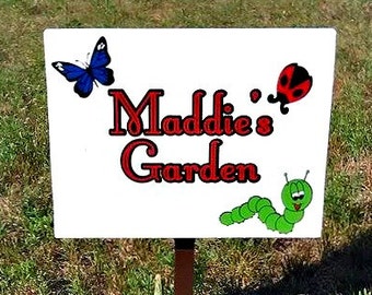 Kids garden sign | Etsy