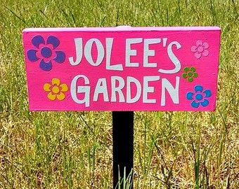 Flower garden sign | Etsy