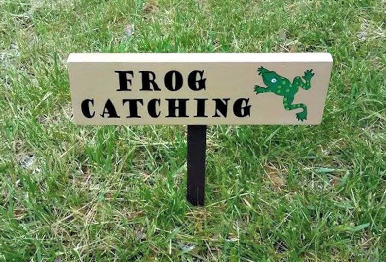 Fish Pond Signs Frog Signs Fish Pond Decor Frog Decor Frog - Etsy