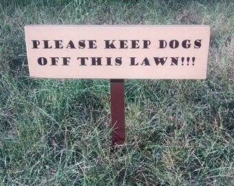 Keep Dog off Lawn Sign - Etsy