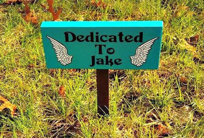 Angel Wings Garden Sign Garden Dedication Sign Custom Garden - Etsy