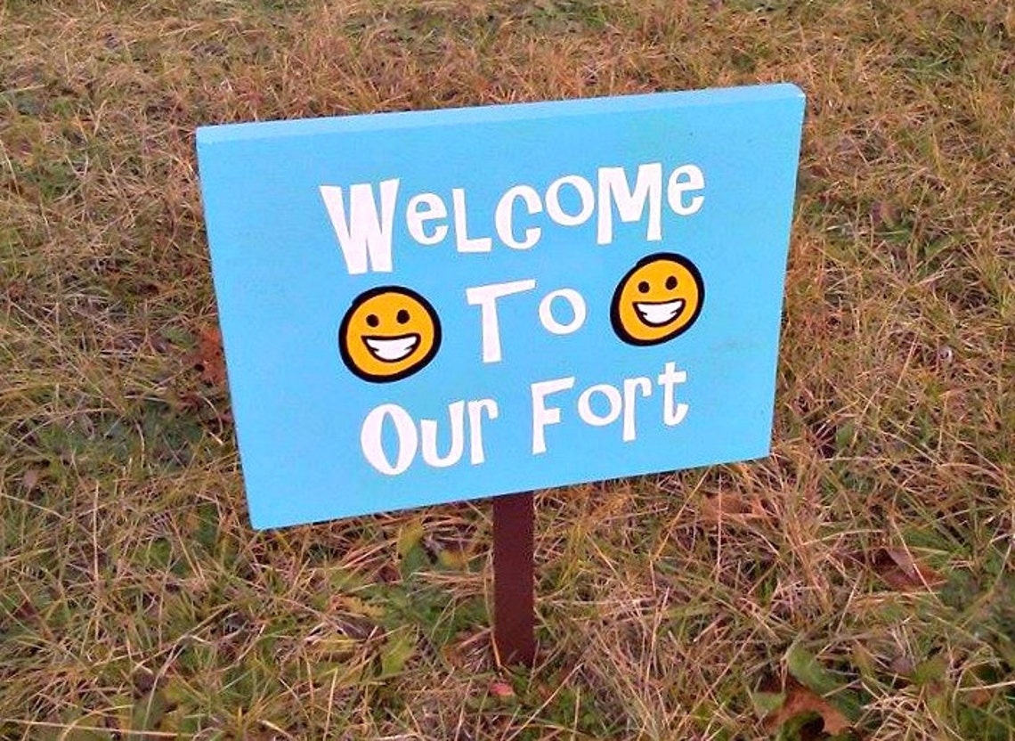Welcome to Our Fort Outdoor Wood Sign Welcome Sign for | Etsy