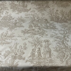 Custom Order: Large French Country Script Linen and Toile Valance - Etsy