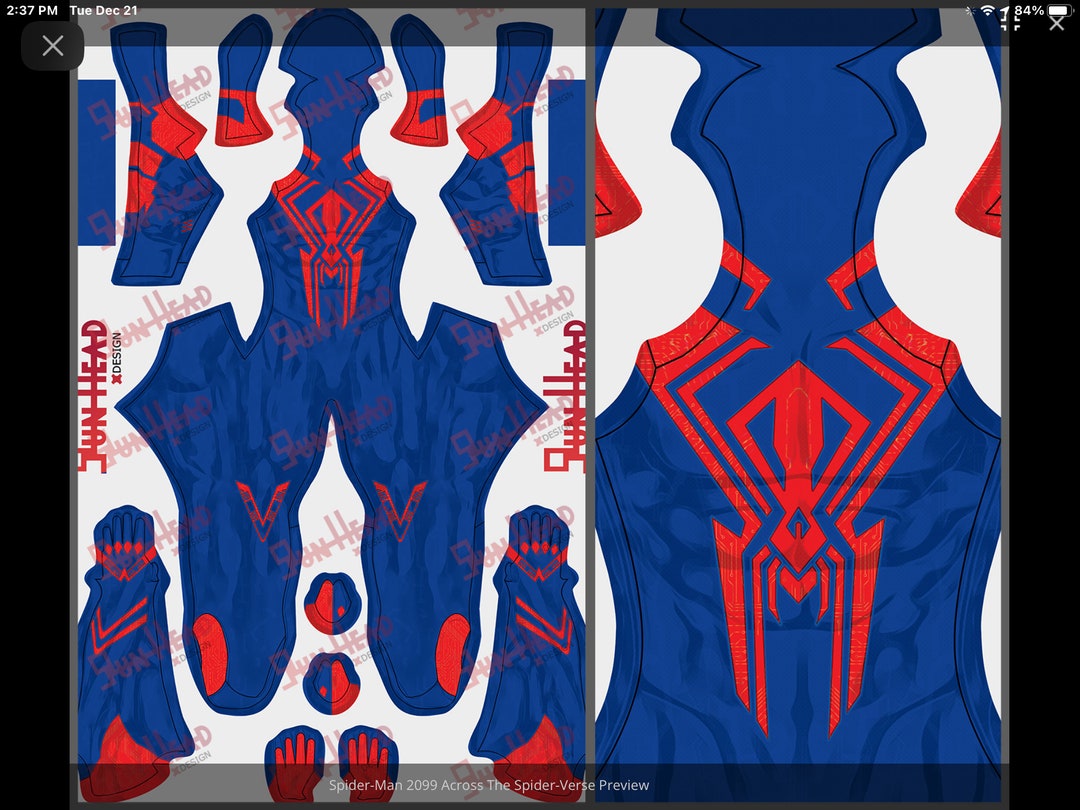 Spider-man 2099 Across the Spider- Verse Pattern 3D Printing Costume - Etsy