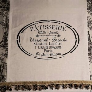 Custom Order: Large French Country Script Linen and Toile Valance - Etsy