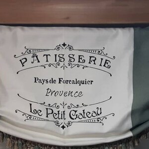 Custom Made French Country Script Linen and Burlap Valance - Etsy