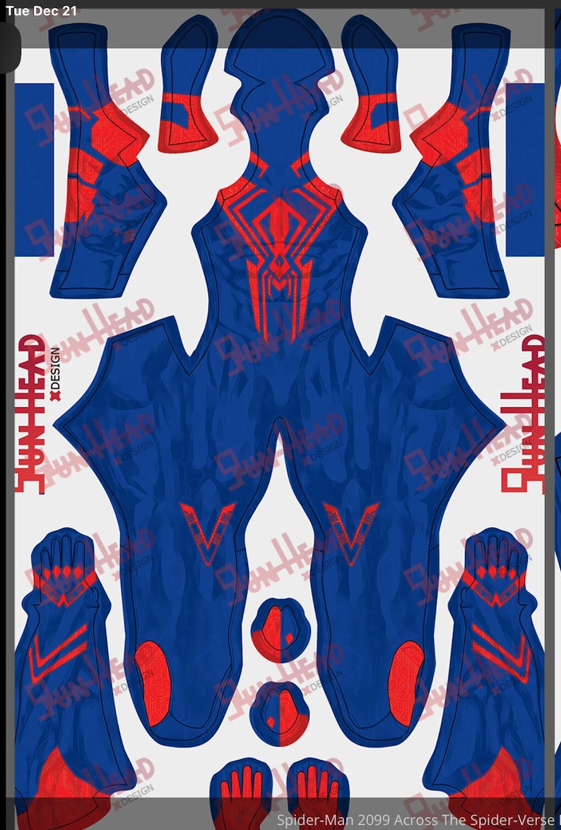 Spider-man 2099 Across the Spider Verse Pattern 3D Printing - Etsy