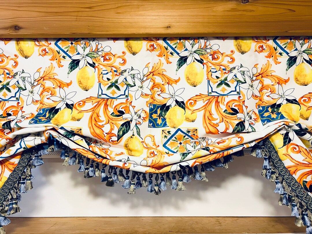 Custom Made Italian Amalfi Coast Inspired Valance - Etsy