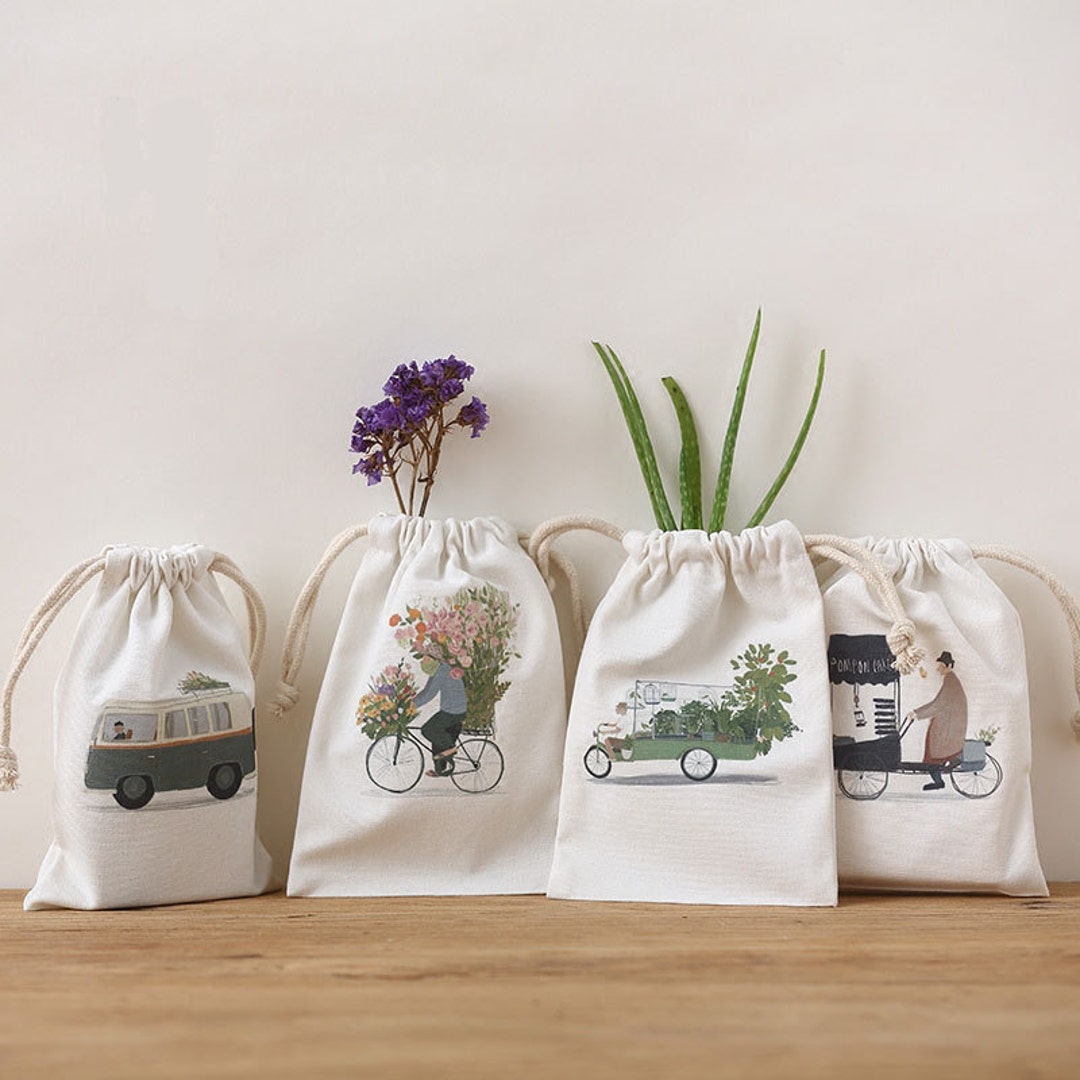 LOGO Picture Color Printing, Pure Natural Pouch, Drawstring Pouch ...