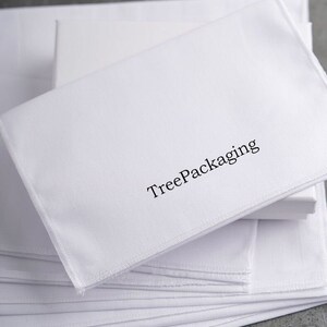 Custom Logo White Cotton Clamshell Bags: Clothing Packaging Dust Bags ...