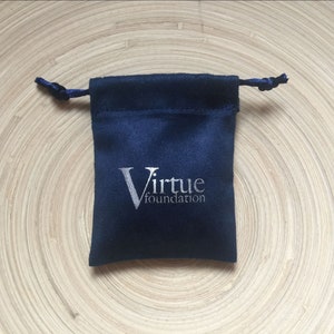 Personalized Navy Blue Suede Drawstring Bags Printing Brand Soft High ...