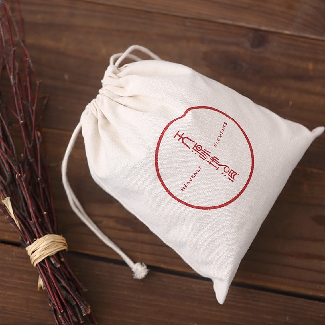 Custom Canvas Drawstring Bag: Screen Printed Logo, Reusable Pouch - Etsy
