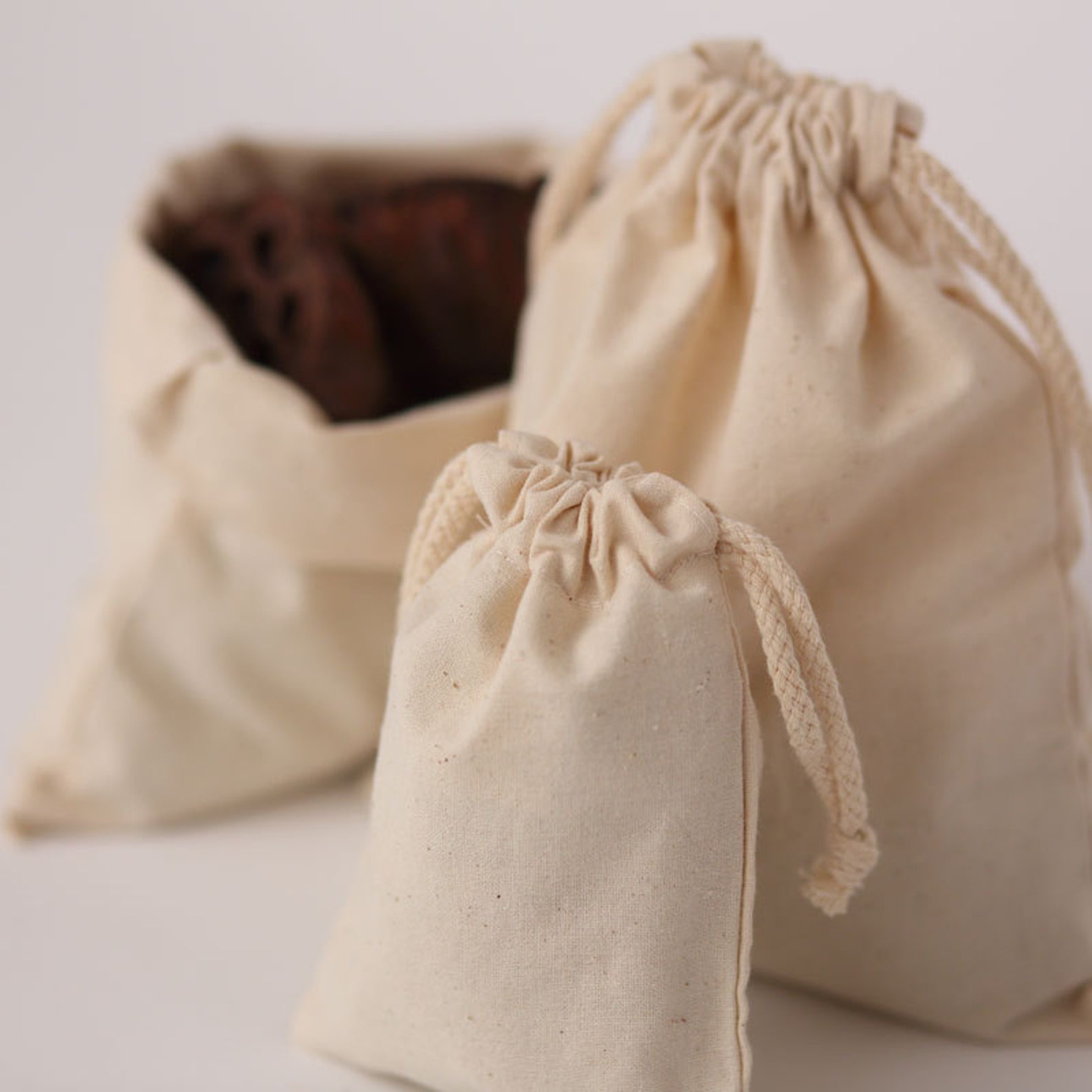 Custom Logo Cotton Drawstring Bag: Wedding Favor Packaging - Etsy