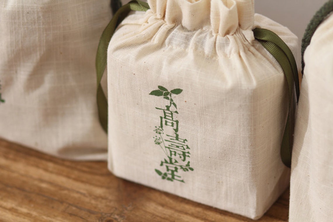 Personalized Cotton Linen Drawstring Bag: Logo Printing, Reusable ...